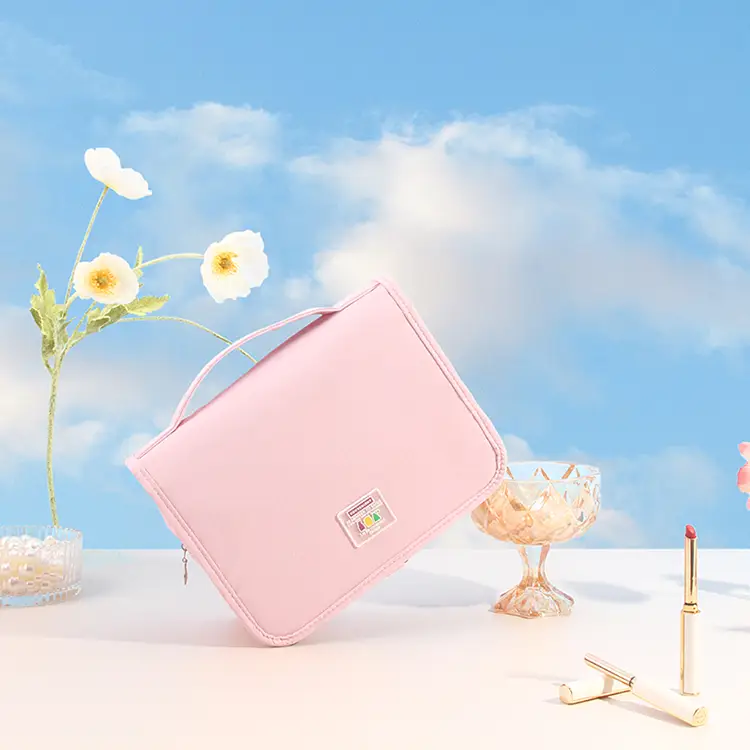 Foldable Hanging Toiletry Bag with Built-in Hook and Multiple ...
